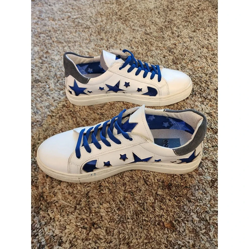 883 Police | Shoes | 883 Police Stella Star Cutout Leather Sneakers ...